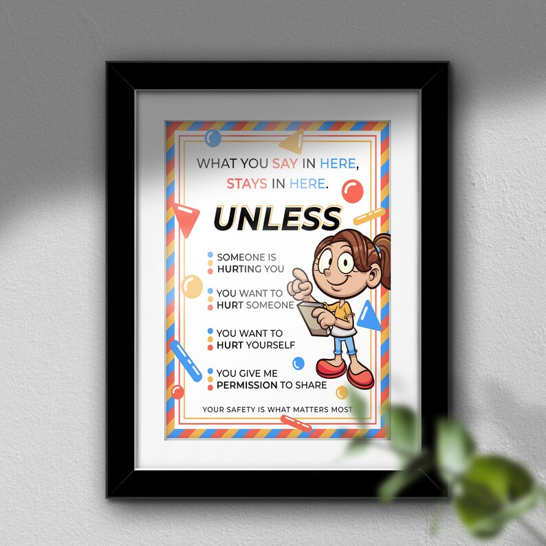 What You Say in Here Stays in Here Therapist Office, School Social ...