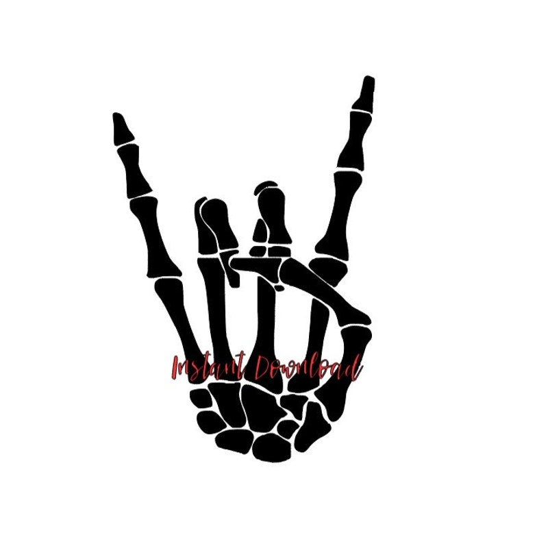Skeleton Hand Decal - Etsy