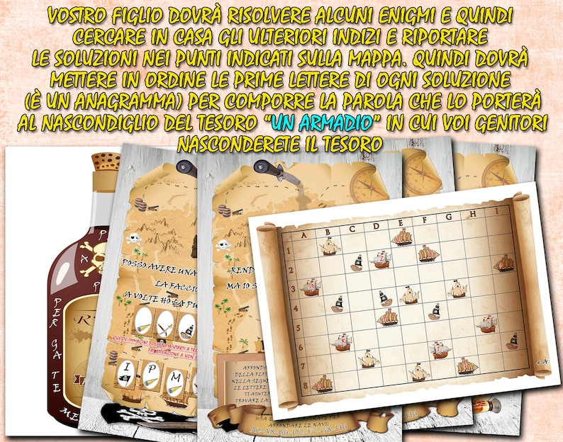 Treasure Hunt With Map Solution Wardrobe Version Children 8-10 Years ...