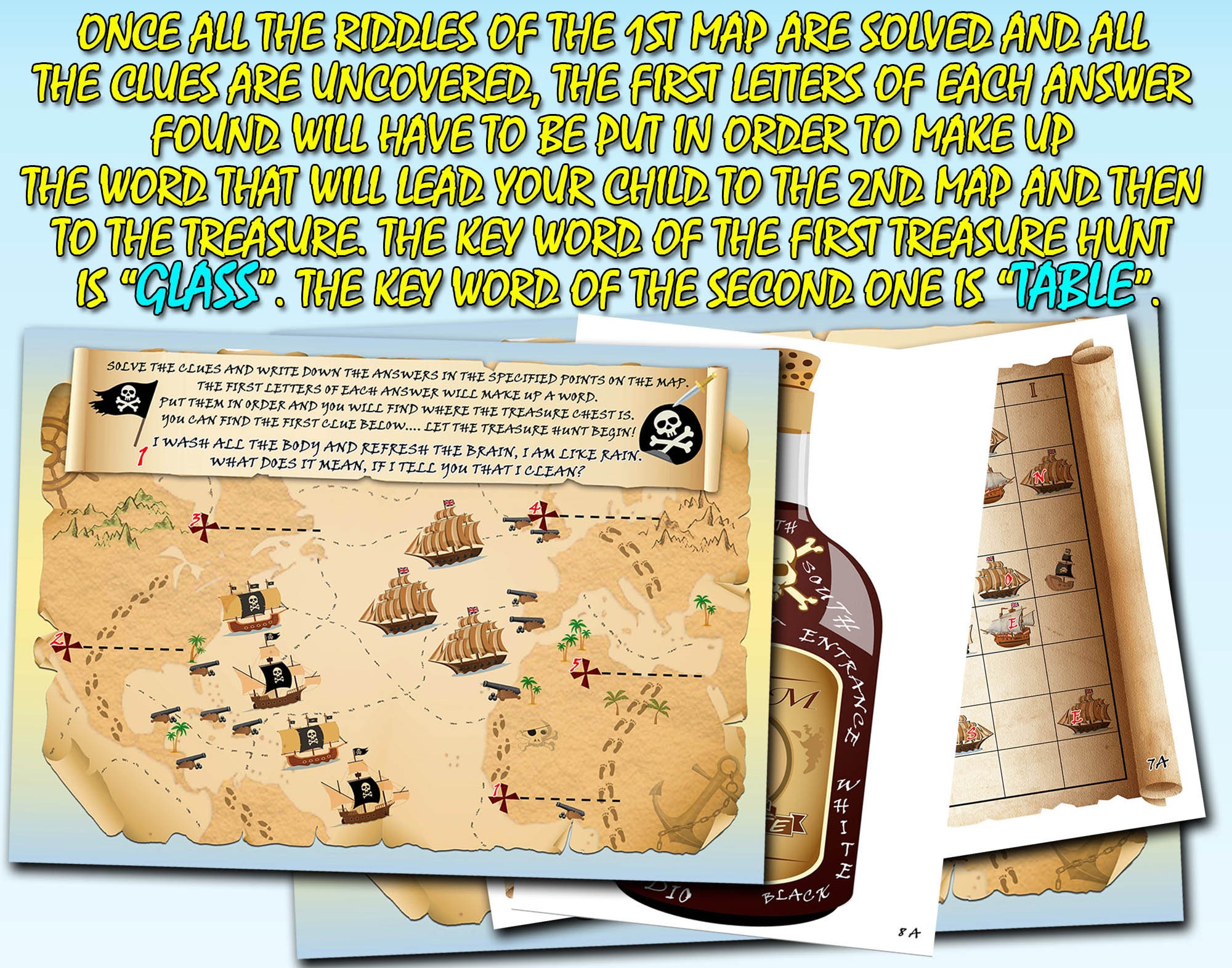 Búsqueda del tesoro para niños, Búsqueda del tesoro con mapa, juegos de ...