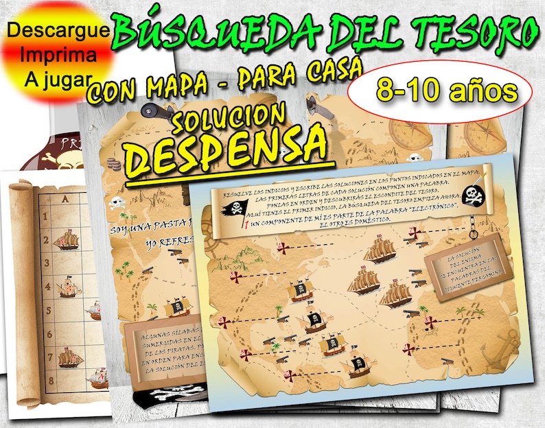 Treasure Hunt With Map at Home Pantry Solution 8-10 Years, Treasure ...