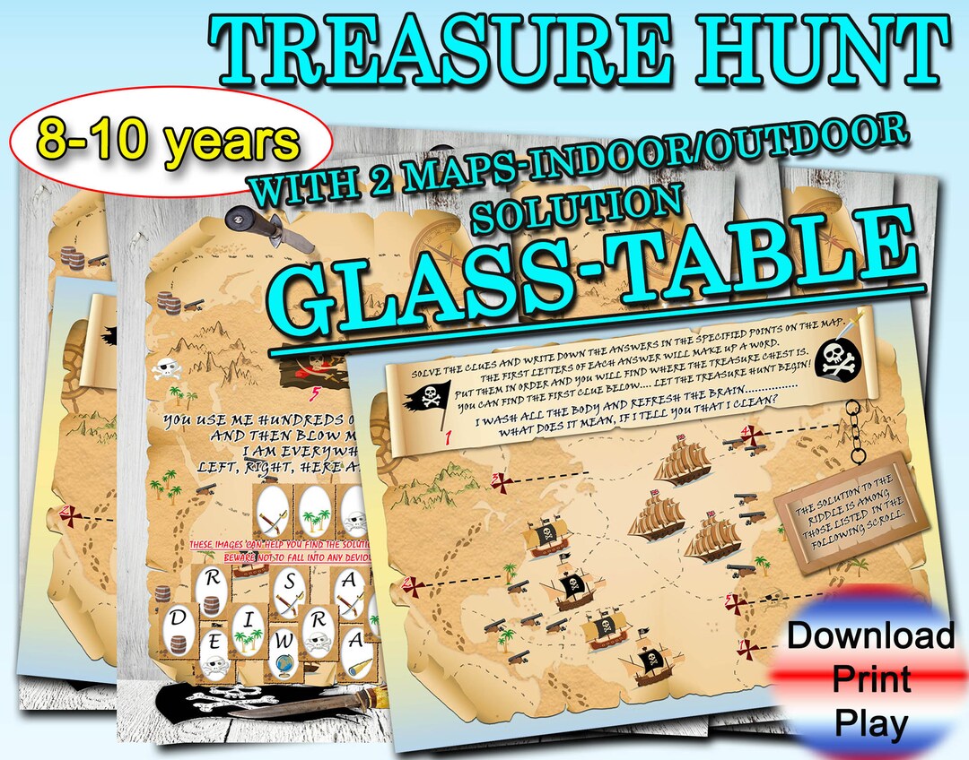 Búsqueda del tesoro para niños, Búsqueda del tesoro con mapa, juegos de ...