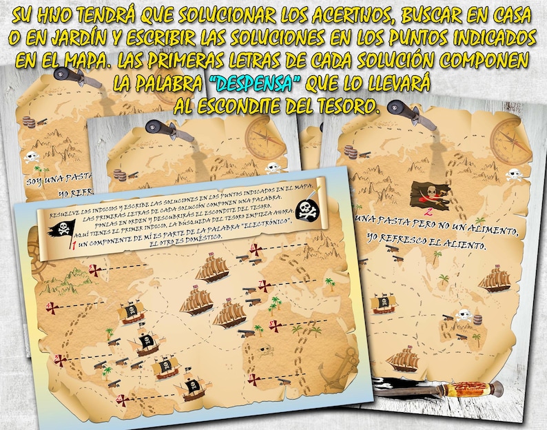 Treasure Hunt With Map at Home Pantry Solution 11-12 Years, Treasure ...