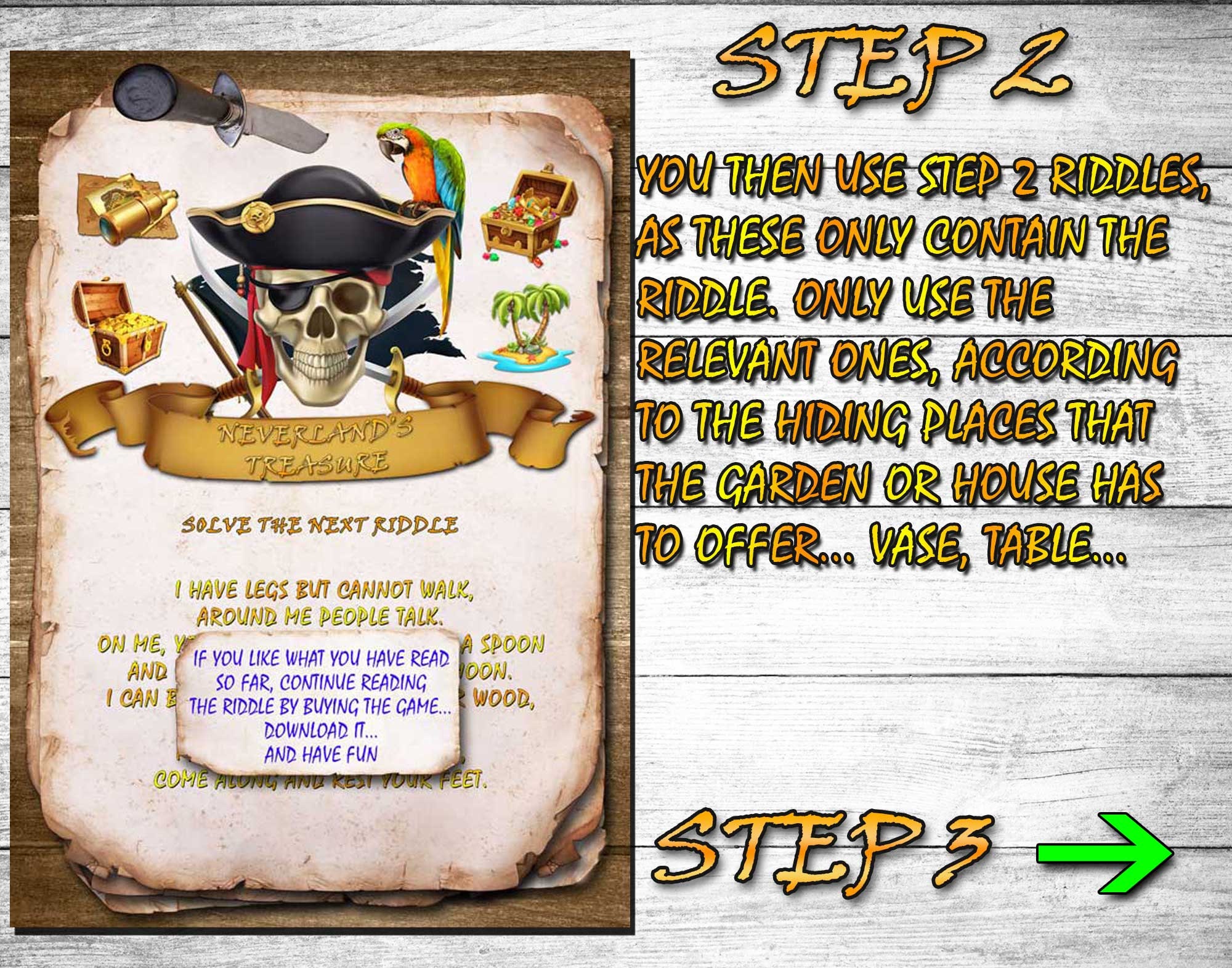 Búsqueda del tesoro al aire libre para niños, pistas para imprimir ...