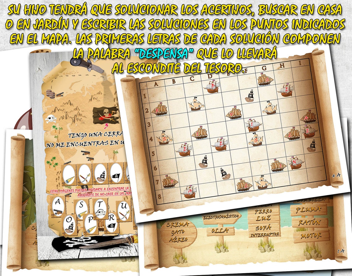 Treasure Hunt With Map at Home Pantry Solution 8-10 Years, Treasure ...