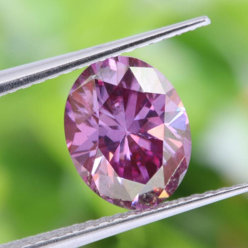 8.85 X 6.85 MM 1.73ct Pink Oval Excellent Cut Loose Moissanite - Etsy