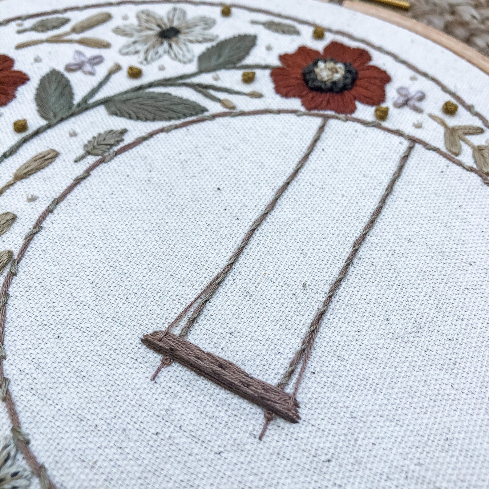 Floral Moon - Floral Embroidery - Moon Embroidery - Hand Embroidery ...