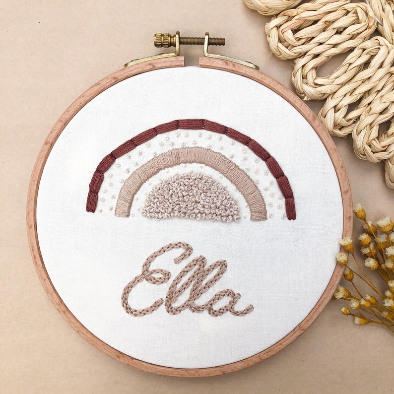 Personalized Baby Name Embroidery Nursery Decor Gender Neutral Nursery ...