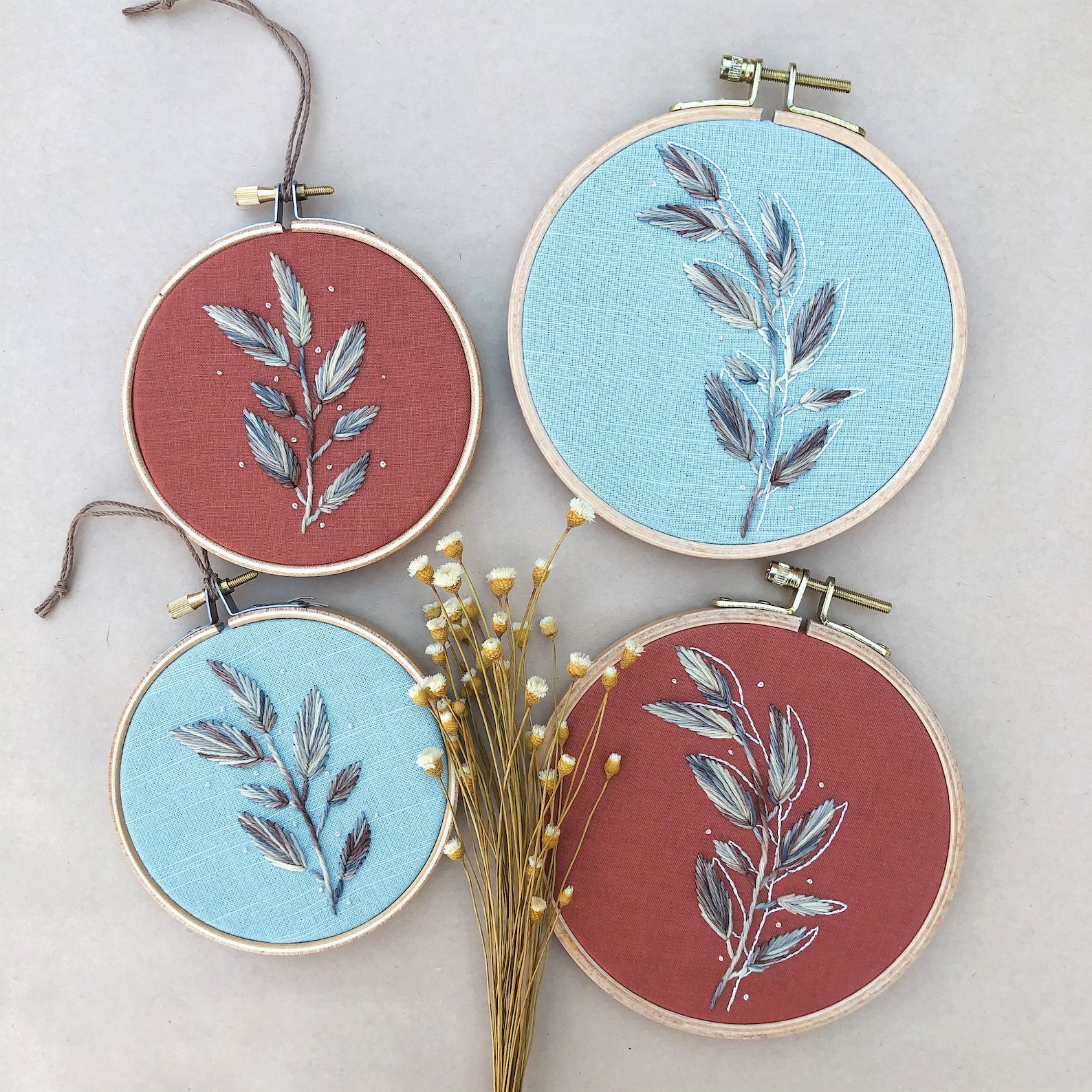 Leaf Branch Botanical Embroidery Nature Embroidery Hand - Etsy