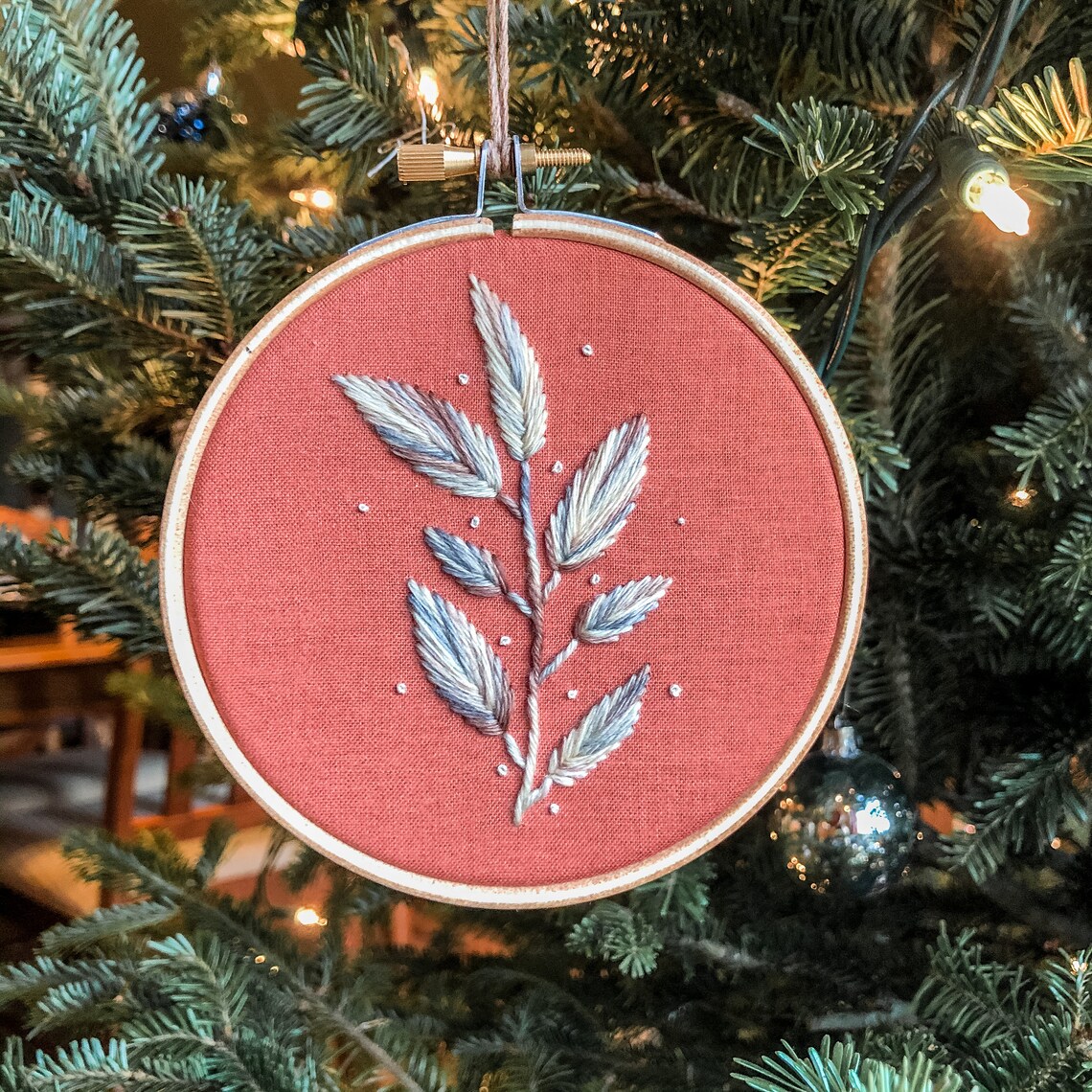 Leaf Branch Botanical Embroidery Nature Embroidery Hand - Etsy