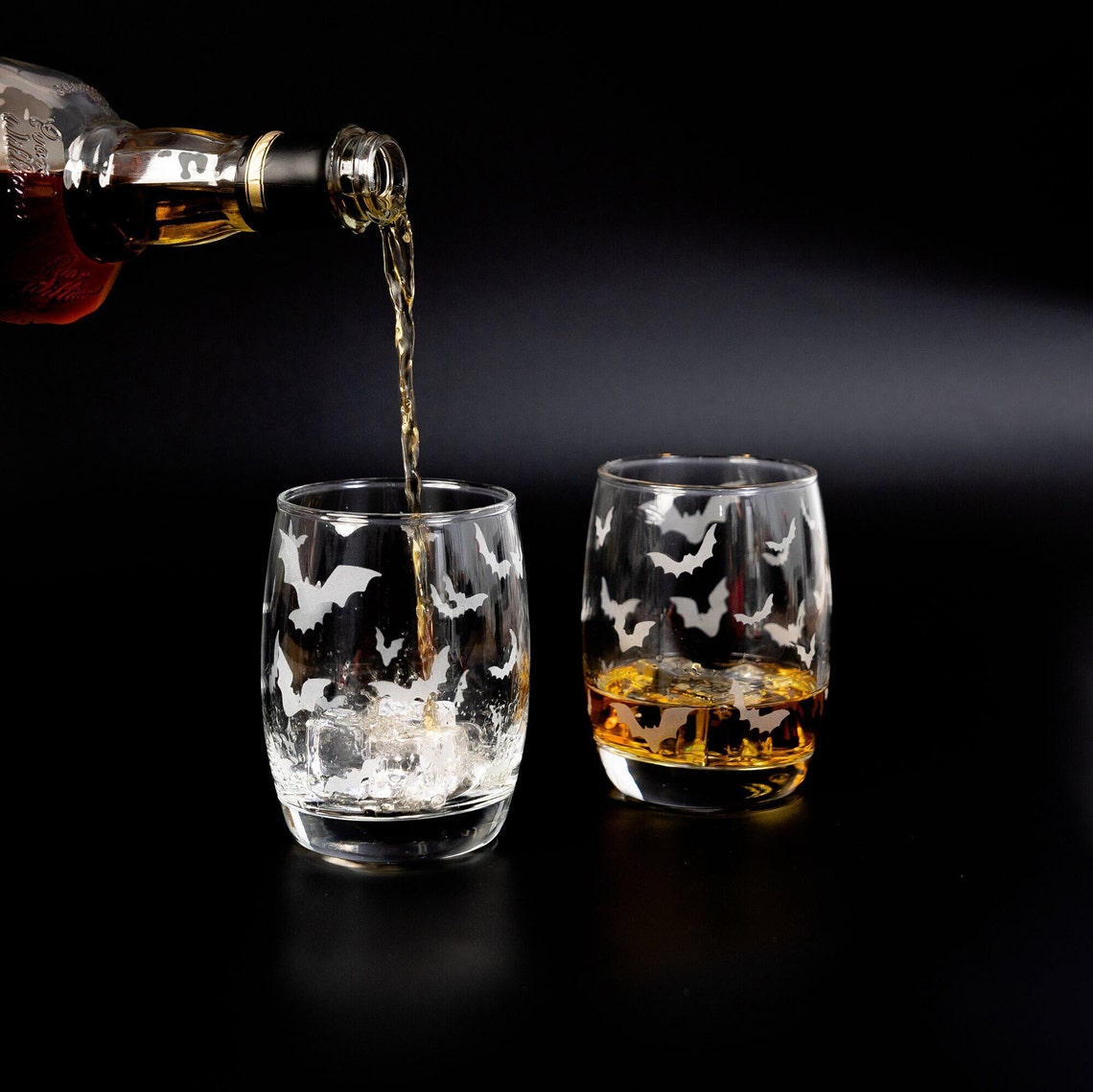Bat Whiskey Glass Halloween Decorations Halloween Barware Halloween ...