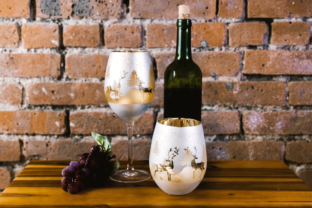 Christmas Barware Christmas Tumblers Christmas Glassware Christmas Wine ...