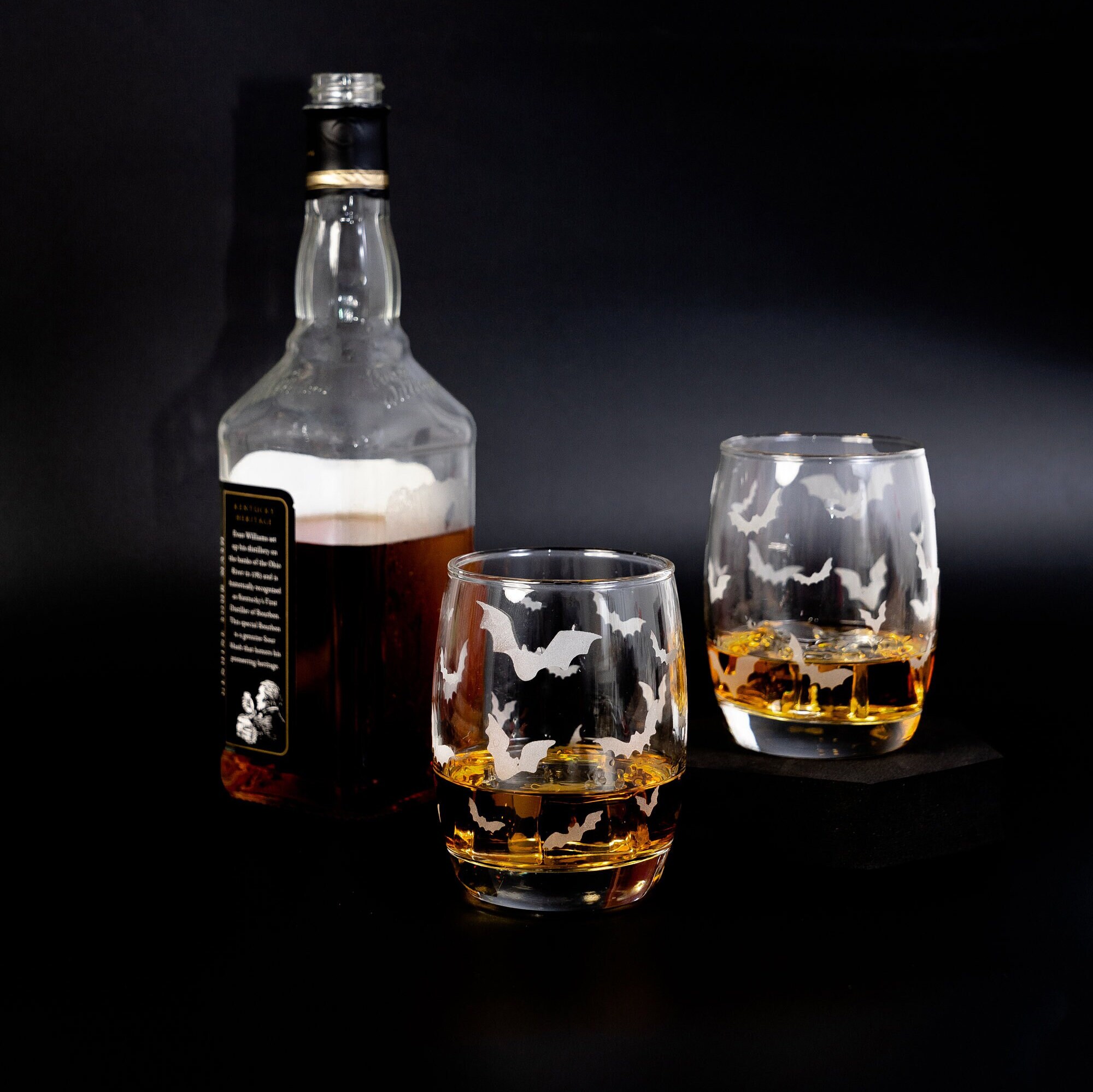 Bat Whiskey Glass Halloween Decorations Halloween Barware Halloween ...