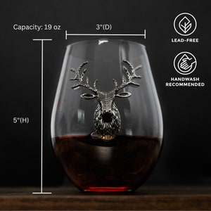 Deer Rustic Stemless Wine Glasses for Rustic Bar Gifts Unique Rustic ...