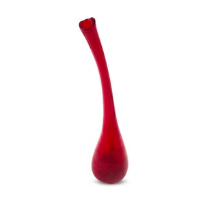 Red Vase Red Glass Vase Red Colored Glass Vases Decor Tall Thin Vase ...