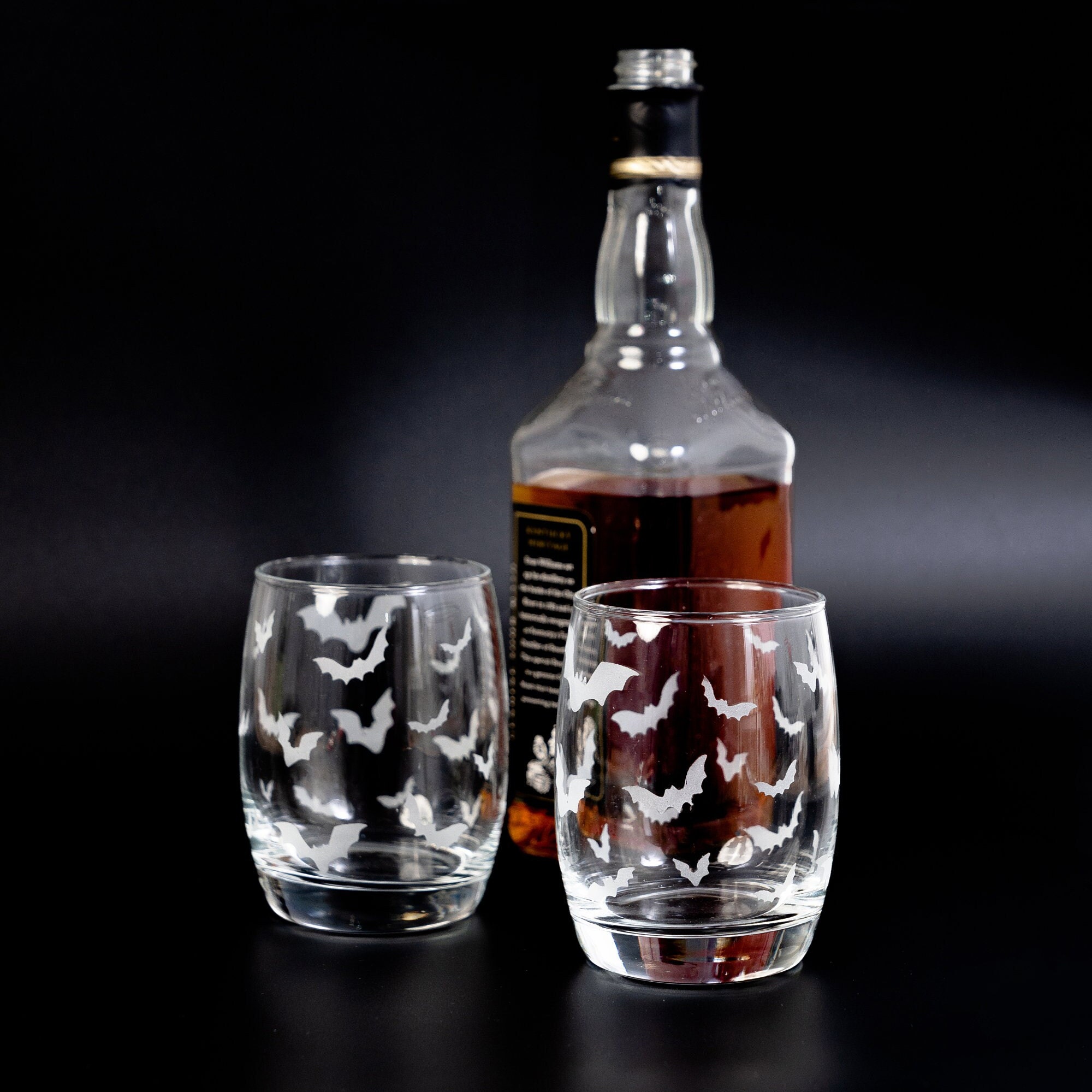 Bat Whiskey Glass Halloween Decorations Halloween Barware Halloween ...