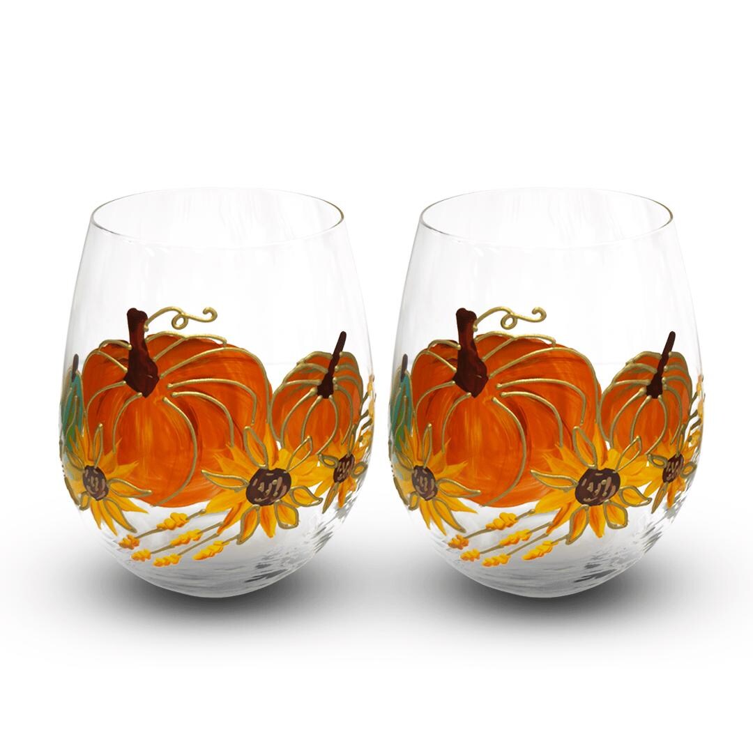 Fall Wine Tumbler Fall Wine Glass Fall Tumbler Thanksgiving Table Decor ...