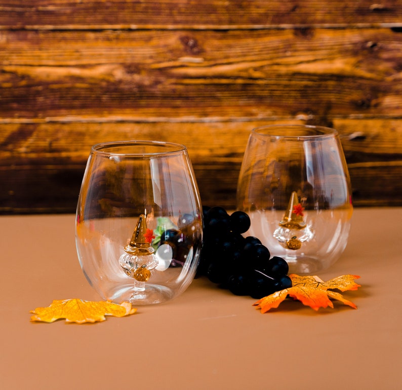Thanksgiving Wine Glasses Thanksgiving Decor Thanksgiving Glasses Gnome ...