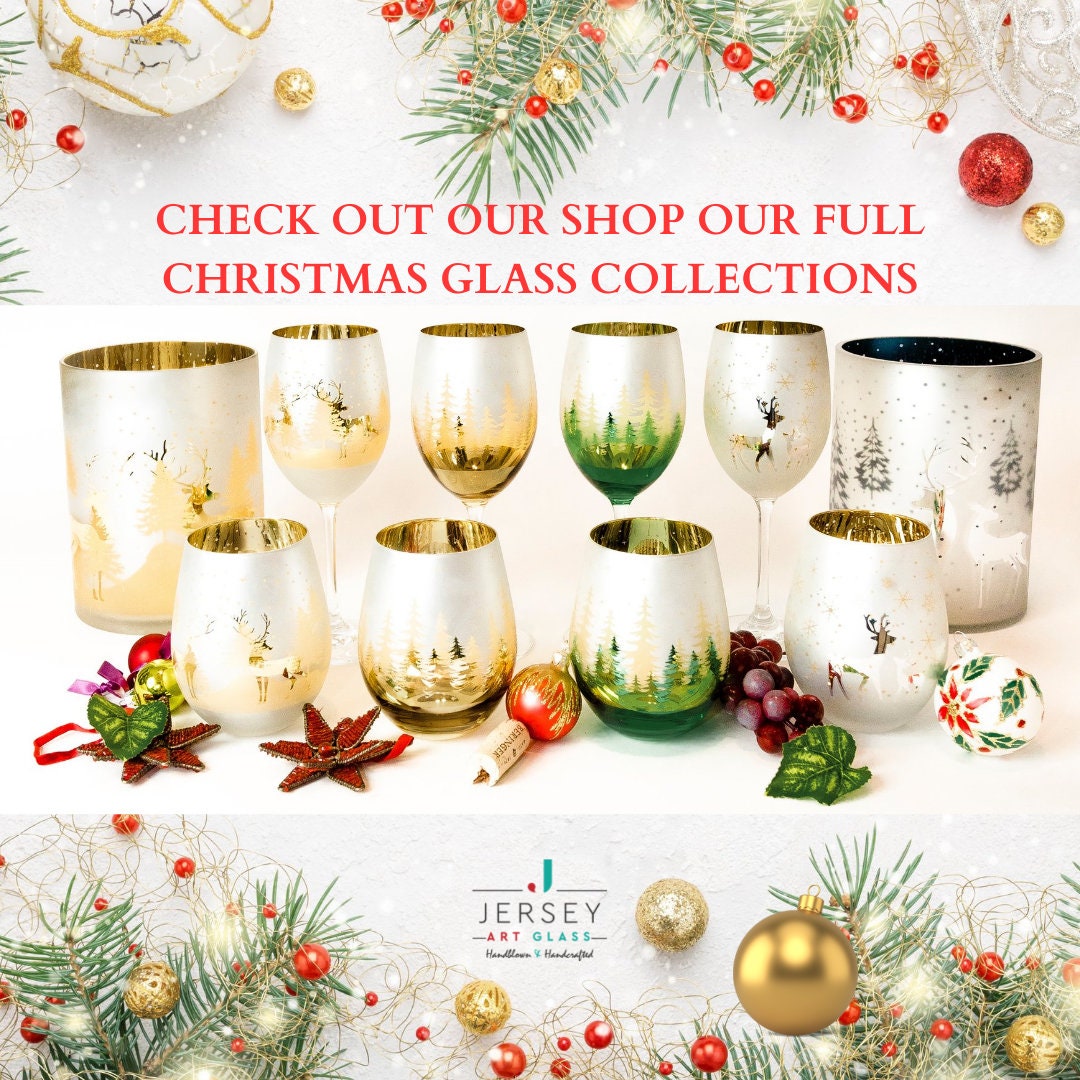 Christmas Barware Christmas Glassware Engraved Wine Glass Etched Wine ...