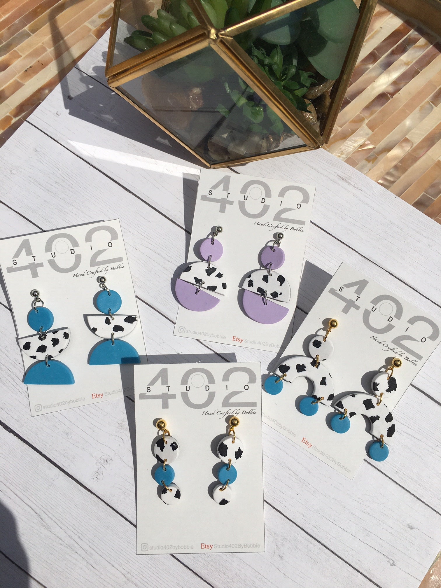 Polymer Clay Cow Print Blue Cow Print Handmade Western - Etsy