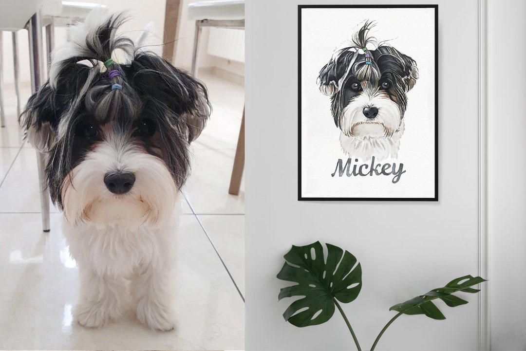 Custom Pet Portrait Watercolor Personalized Pet Portrait - Etsy