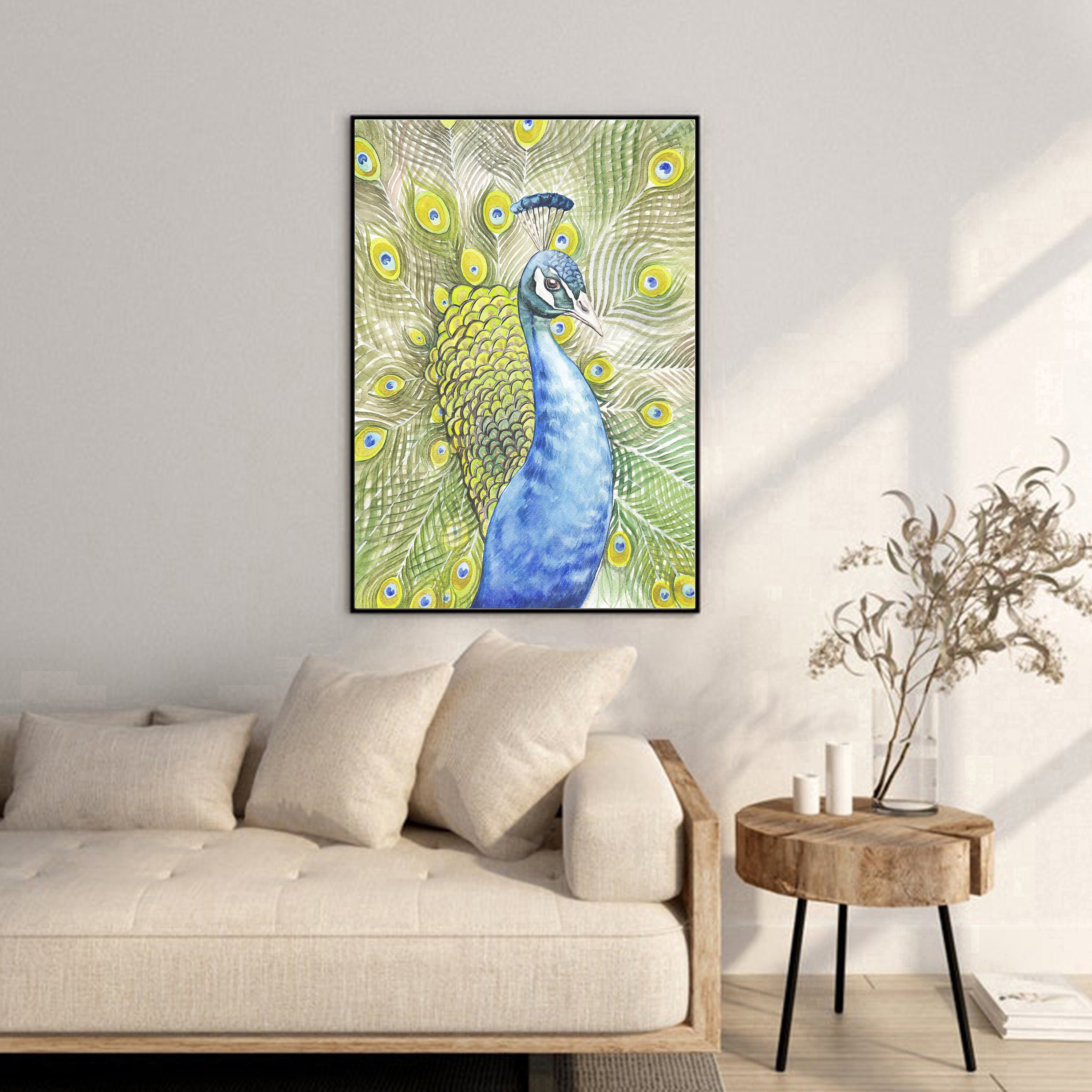 Peacock Watercolor Painting Peacock Wall Art Peacock Gifts - Etsy