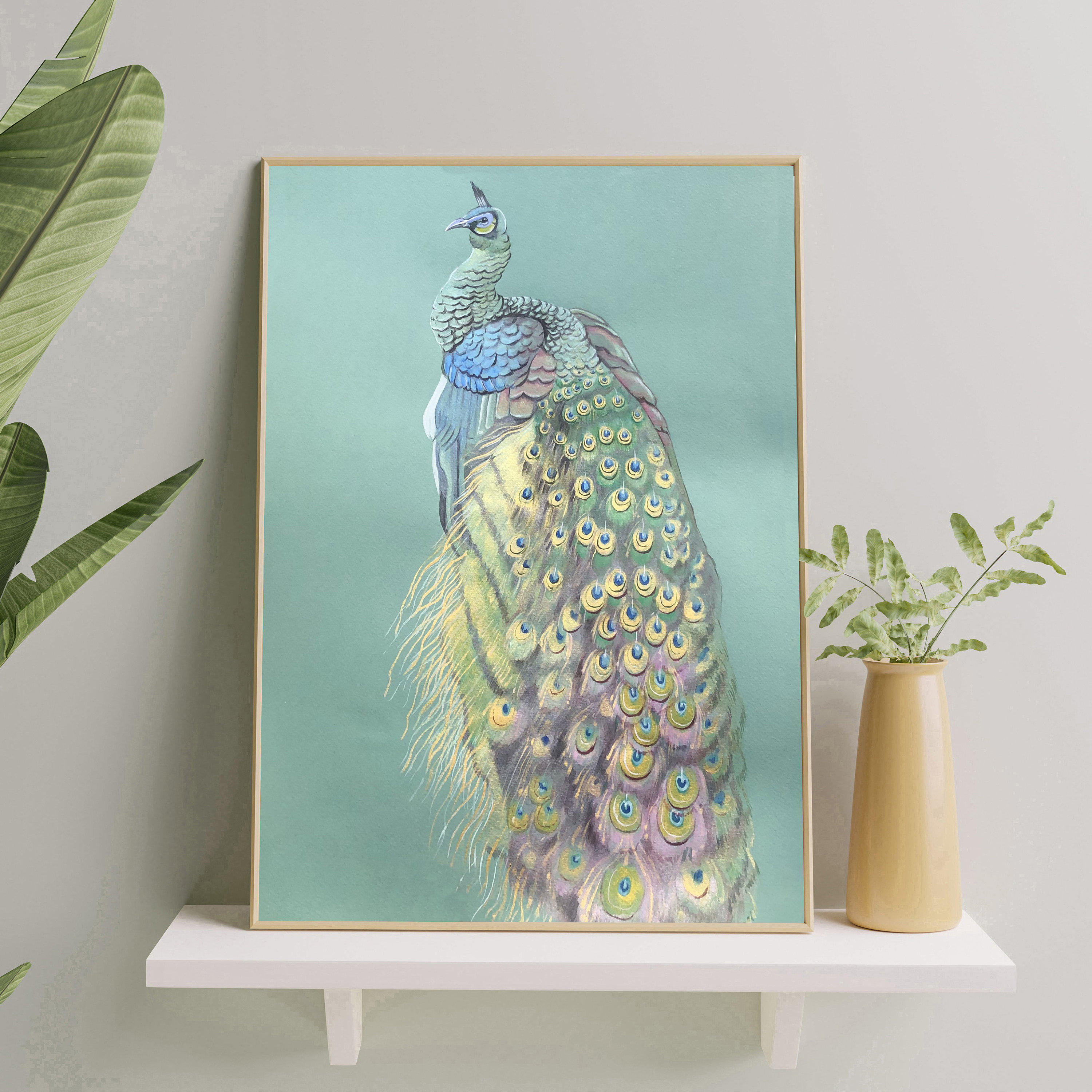 Peacock Watercolor Painting Peacock Wall Art Peacock Gifts - Etsy
