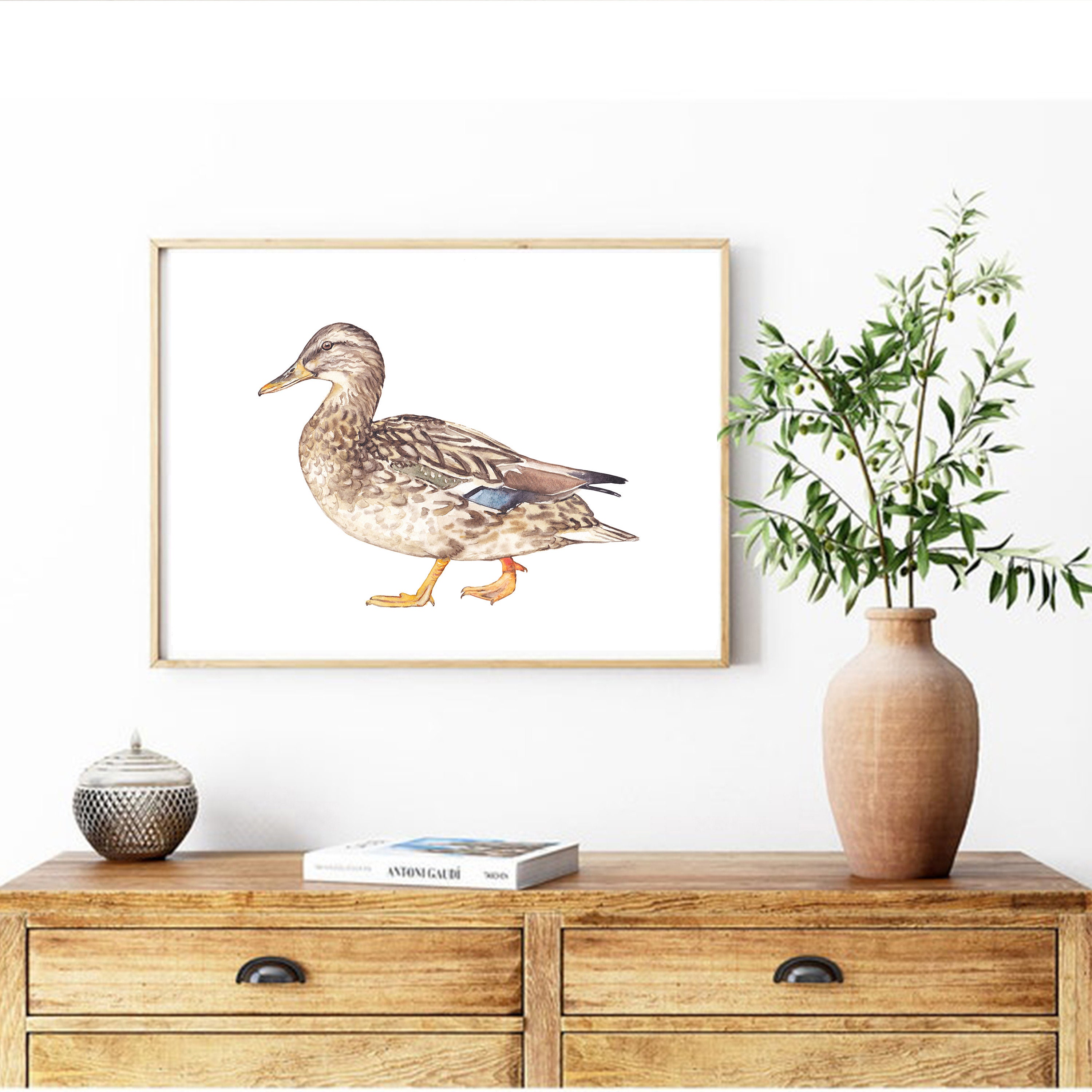 Ente Aquarell Malerei, Enten Bild, Enten Bild digital download ...