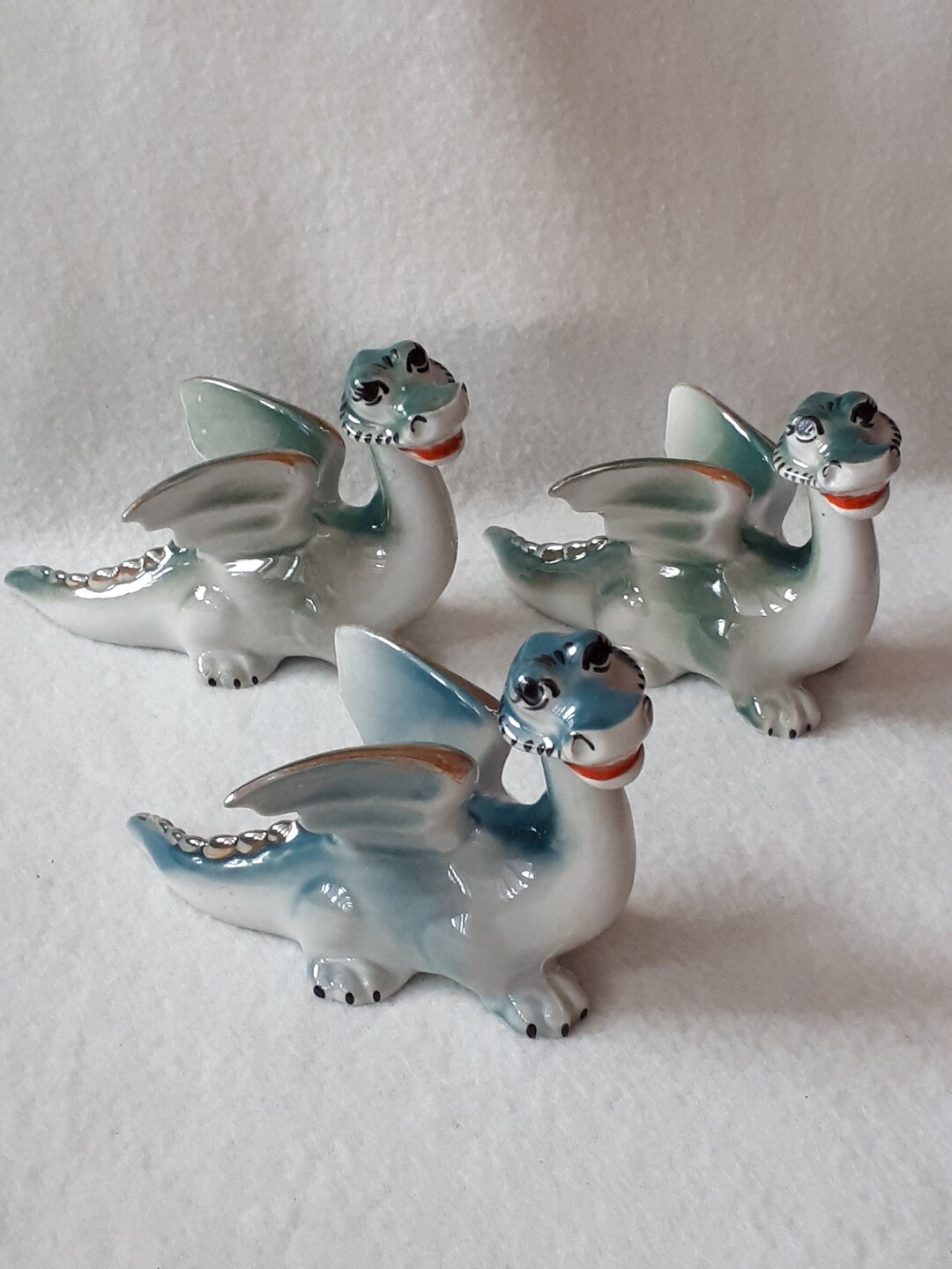 Vintage Porcelain Dragon, Cute Fairy Tale Baby Dragon, Zodiac Dragon ...