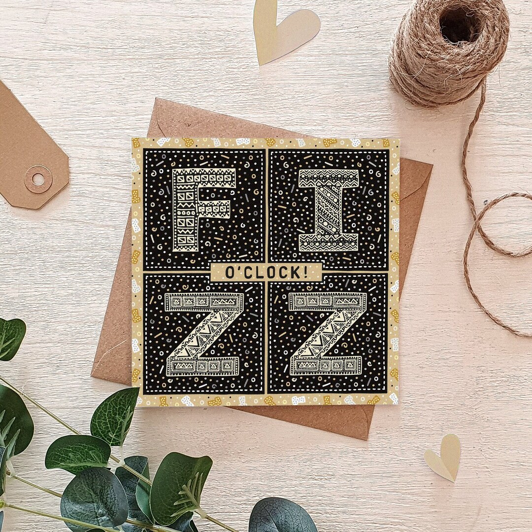 Fizz O'clock Card / Congratulations Card / Prosecco Card for Friend ...