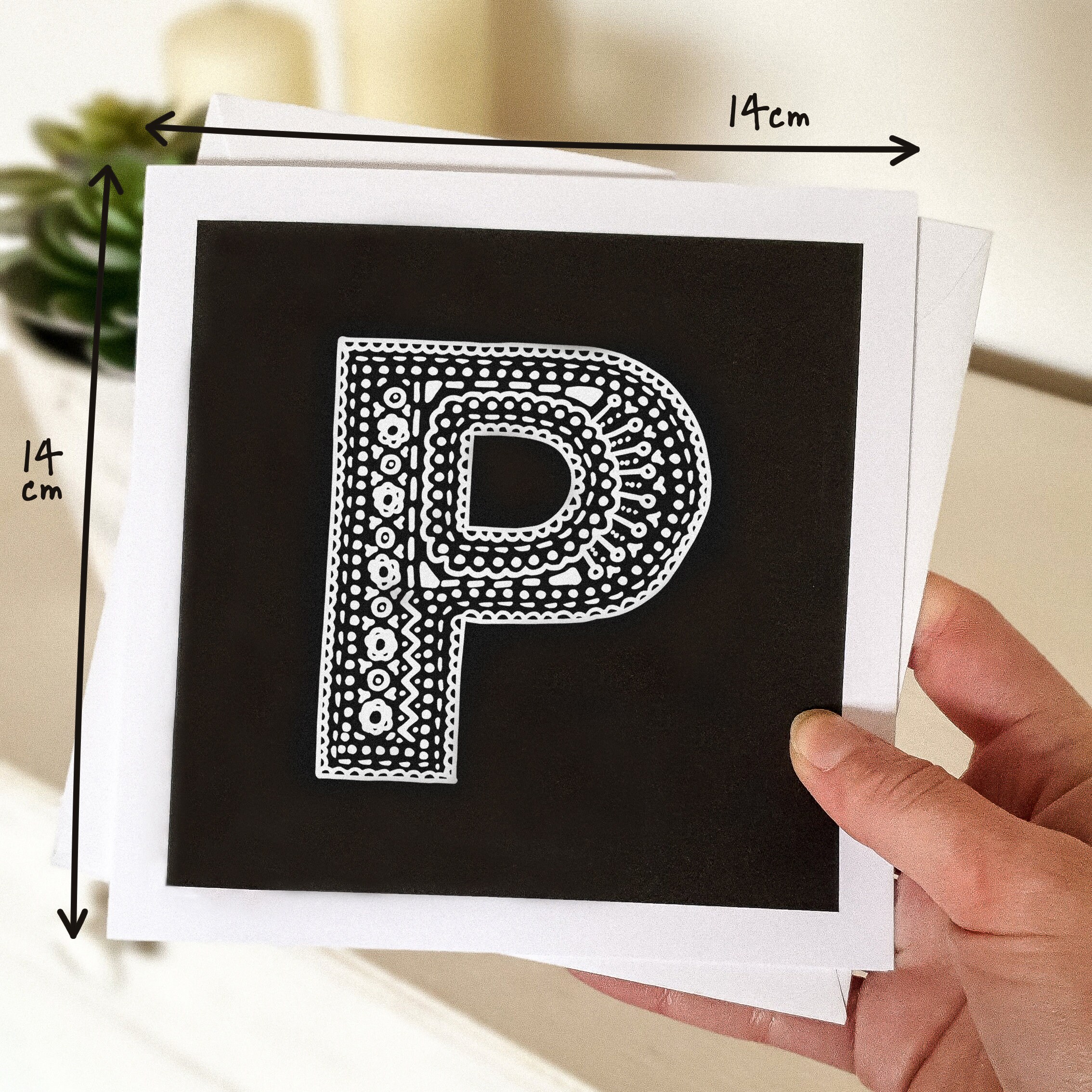 P Card / Letter Cards / Initial Cards / Greeting Cards / Blank - Etsy