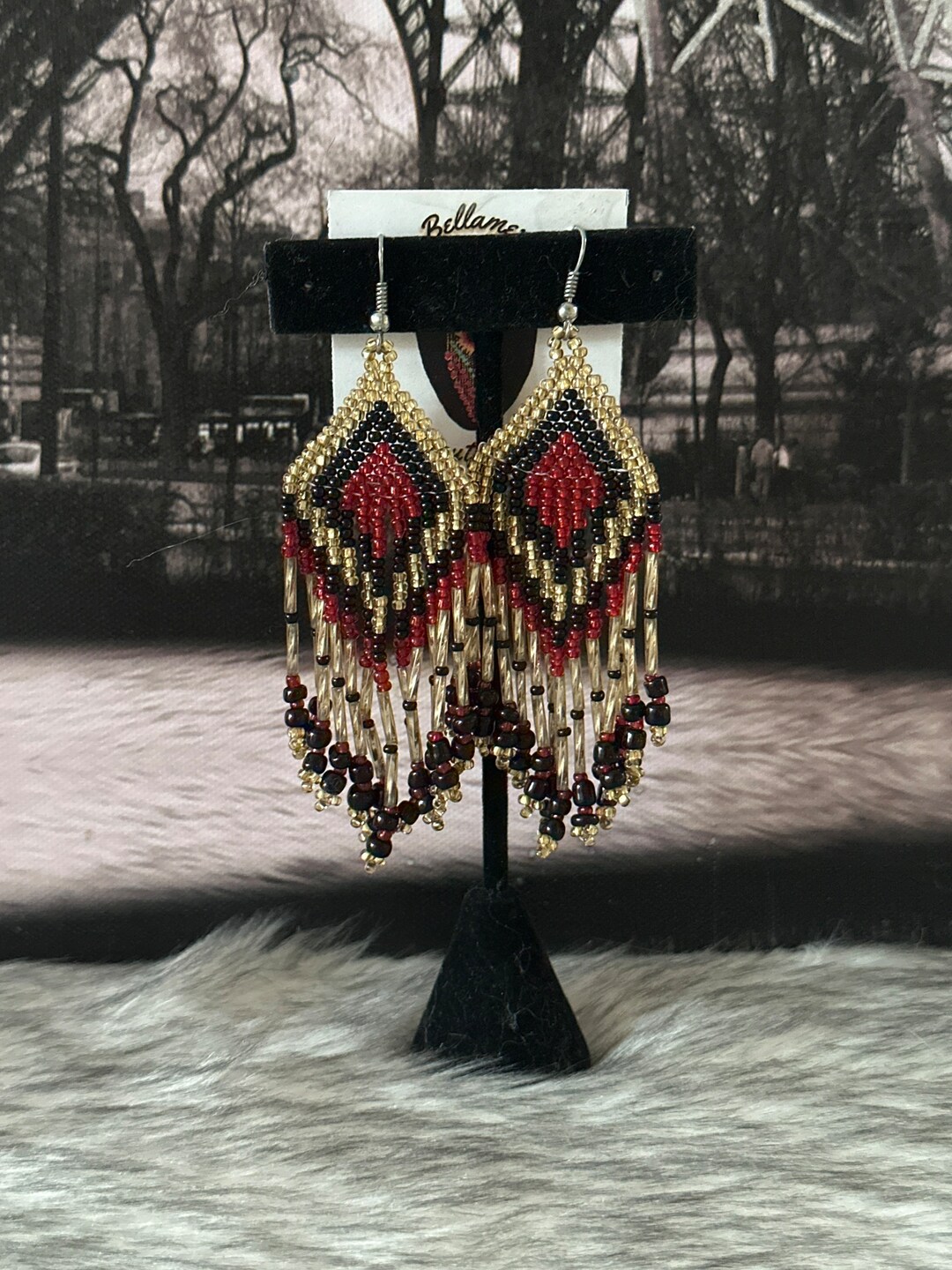 Aretes bohemios grande - Etsy España