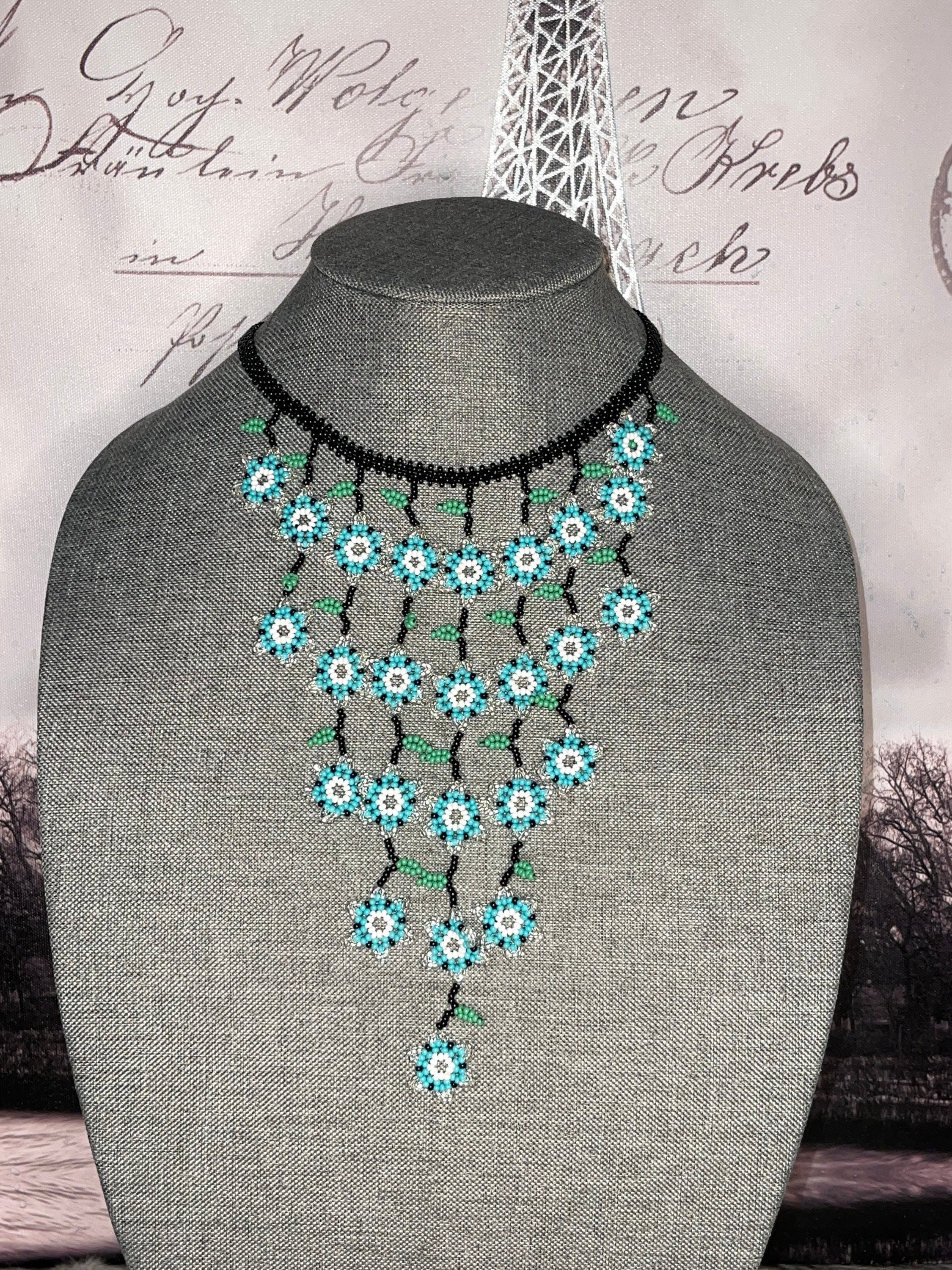 Mini Flower Waterfall Necklace - Etsy