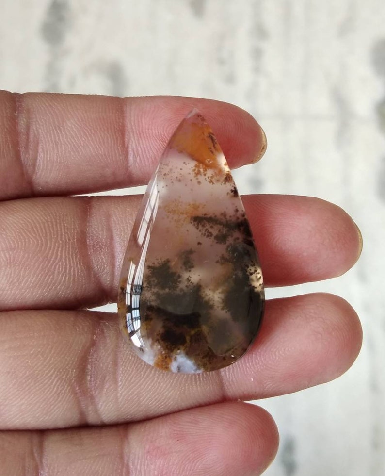 Dendritic moss agate cabochons42X22mm42.40cts... R1296 | Etsy