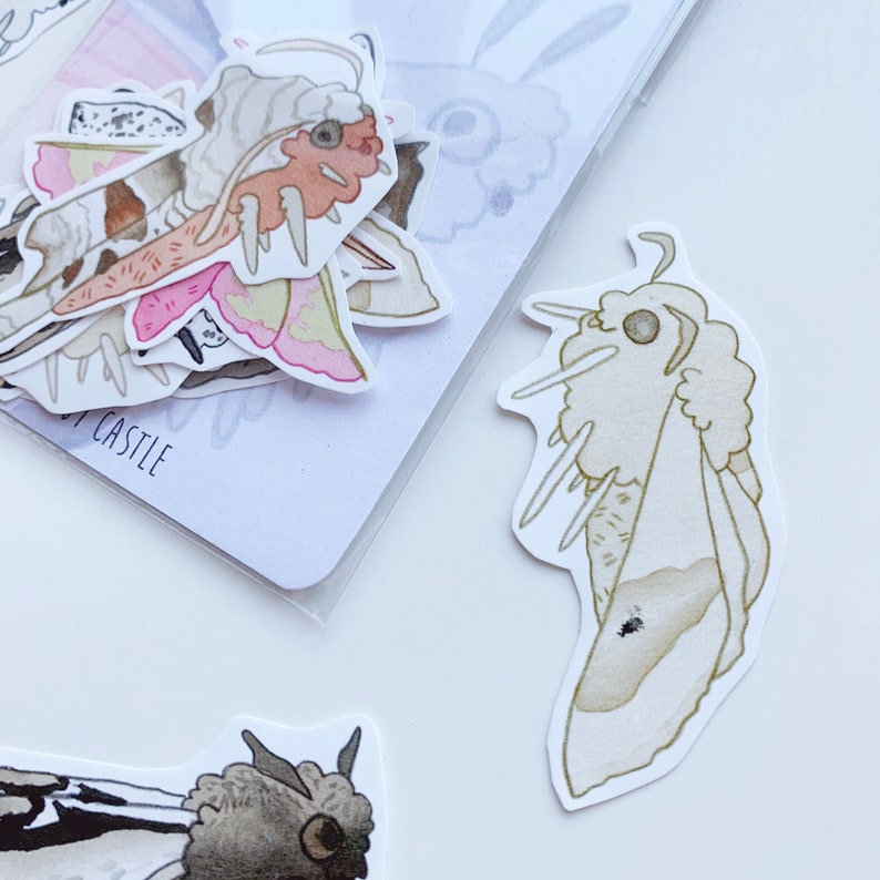 British Moths Sticker Set Cute Sticker Pack Vinyl Sticker - Etsy