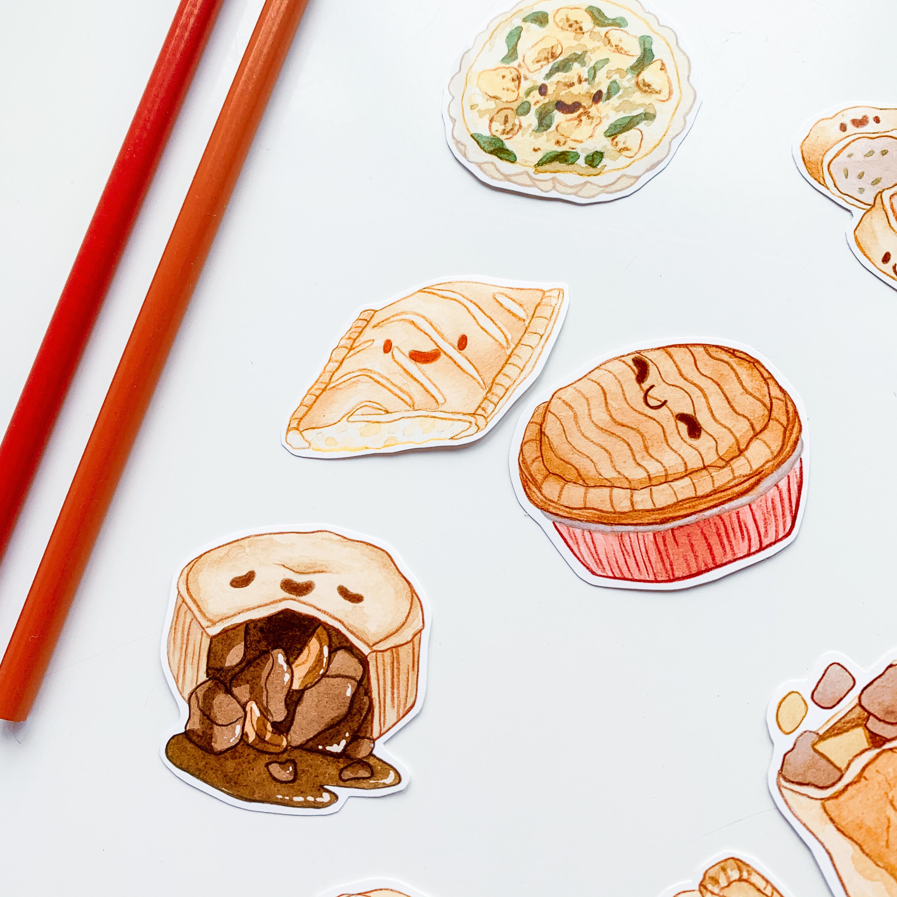 British Pies & Pastries Sticker Set Cute Sticker Pack - Etsy.de