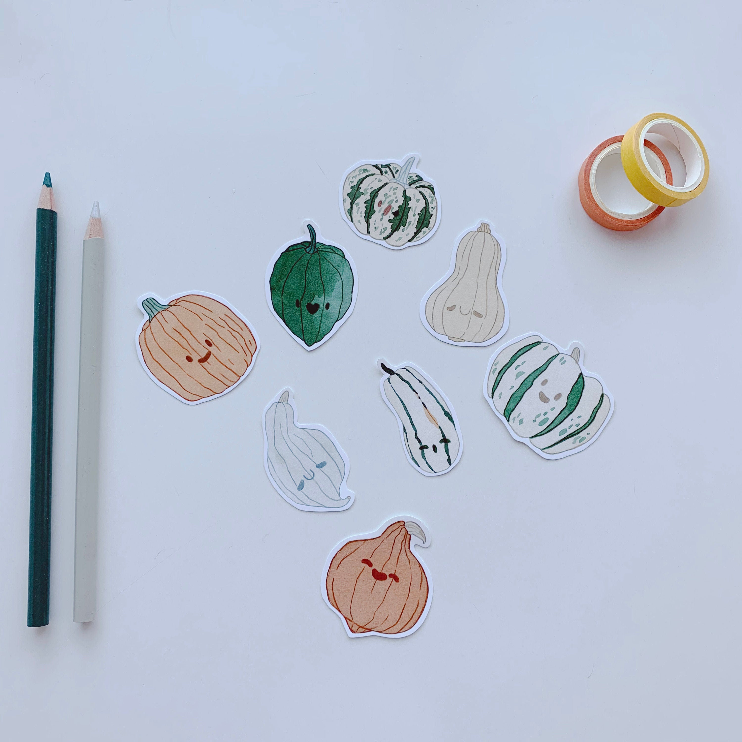 Winter Squash Sticker Set Cute Sticker Pack Vinyl Sticker Pack Sticker ...