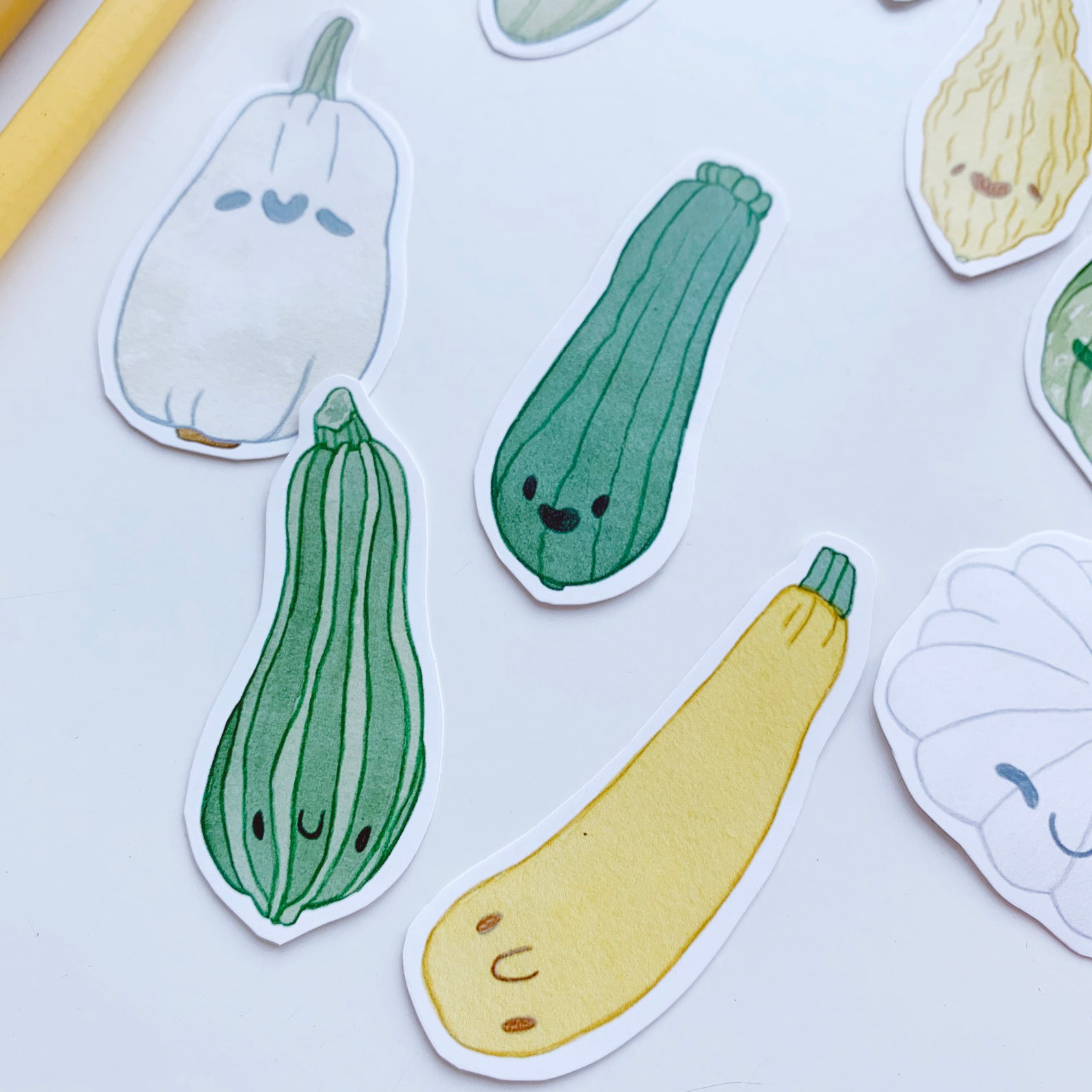 Summer Squash Sticker Set - Cute Sticker Pack - Vinyl Sticker Pack ...
