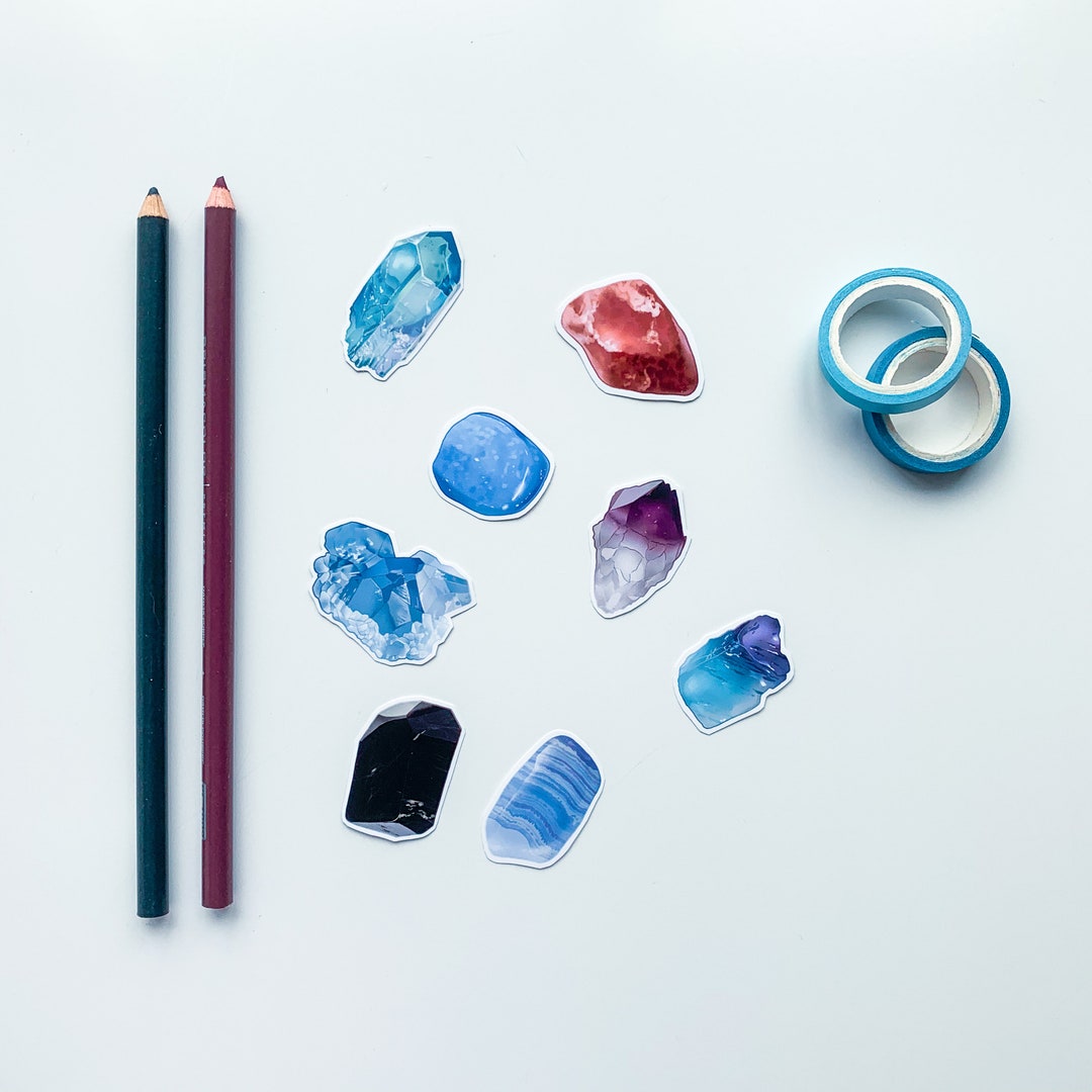 Calming Crystals Sticker Set - Cute Sticker Pack - Vinyl Sticker Pack ...