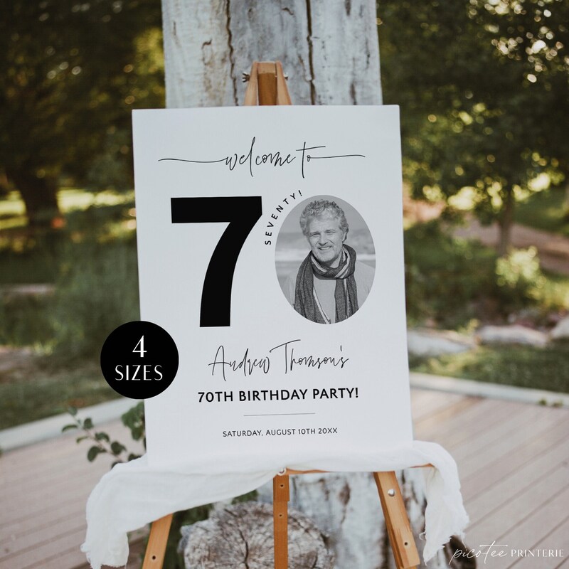 70th Birthday Poster - Etsy
