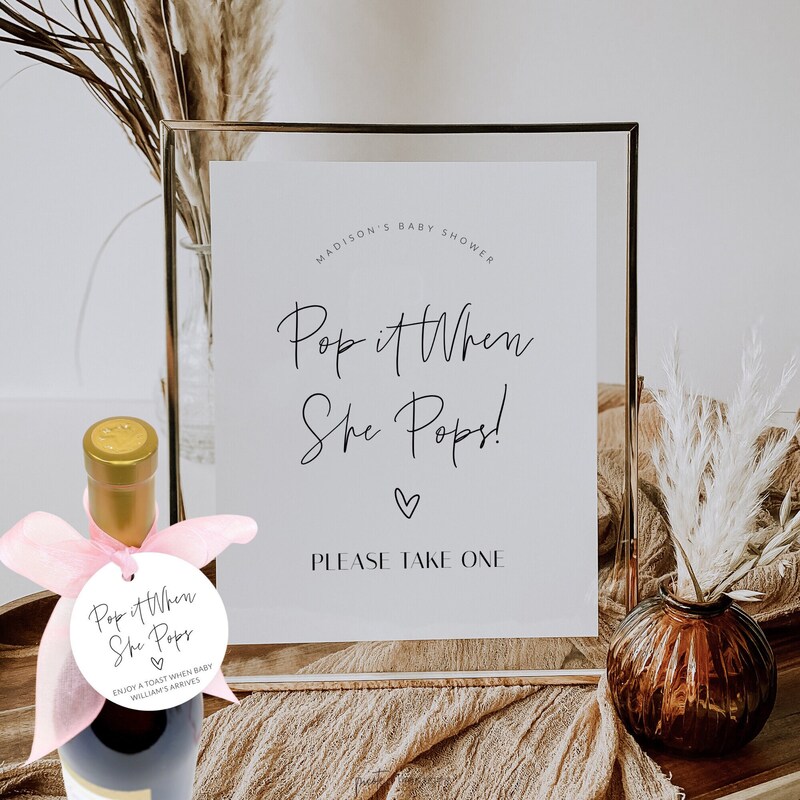 Pop When She Pops Labels - Etsy