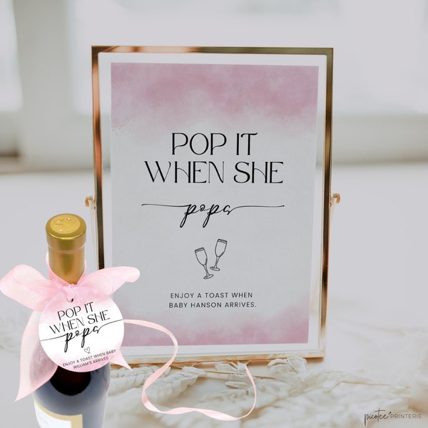 Pop the Bubbly When She Pops - Etsy