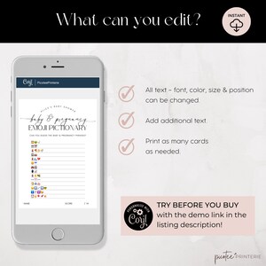 Emoji Pictionary Baby Shower Game, Minimalist Baby Shower Game ...