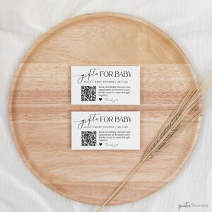Baby Shower QR Code Gift Registry Card, Gift Registry QR Code ...
