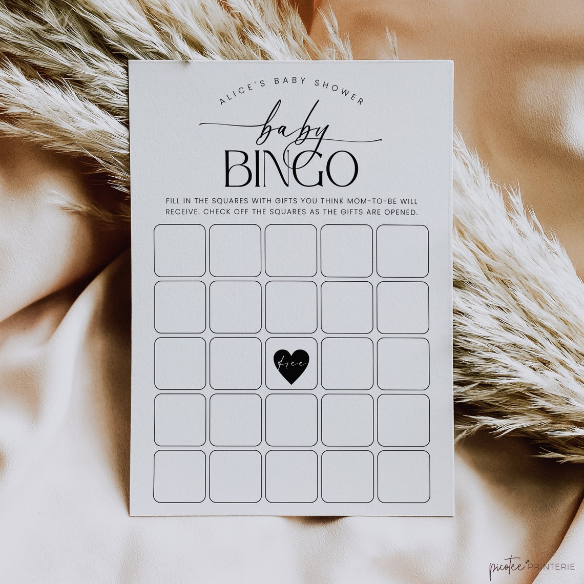 Baby Shower Bingo Game Baby Bingo Game Printable Baby Game - Etsy