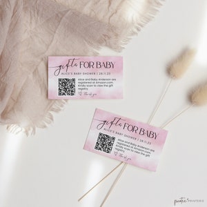 Baby Shower QR Code Gift Registry Card, Gift Registry QR Code ...