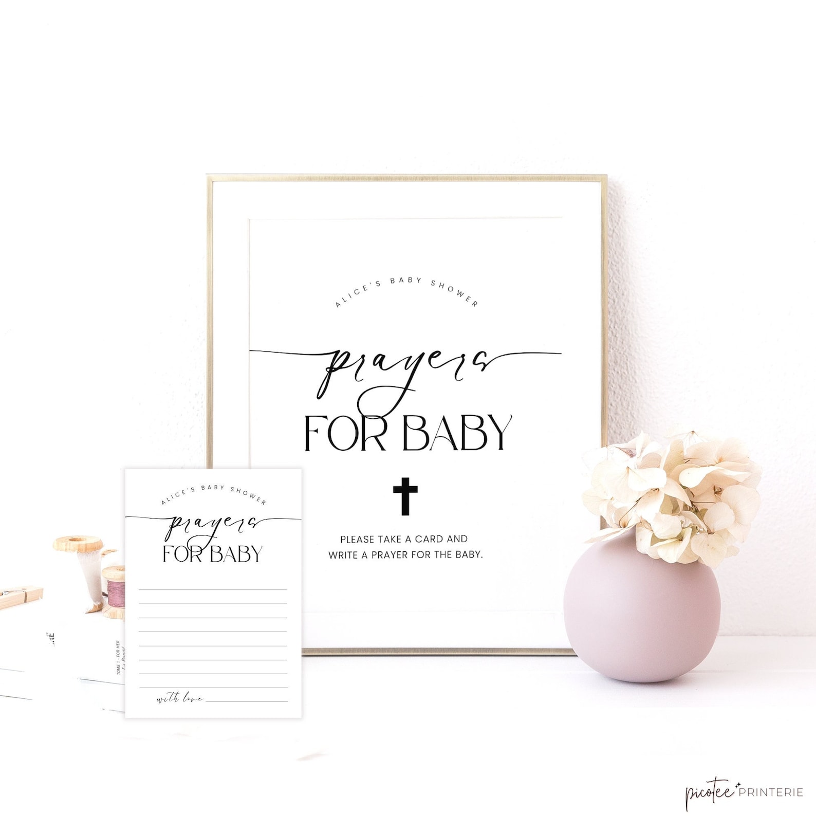 Prayer Cards Baby Shower Prayers for Baby Card Printable - Etsy