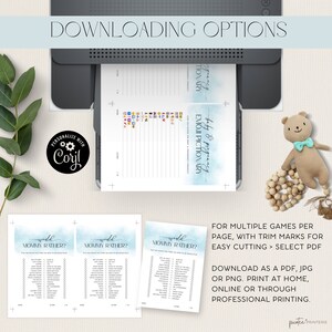 Blue Baby Shower Games Bundle, Printable Baby Shower Game Bundle ...
