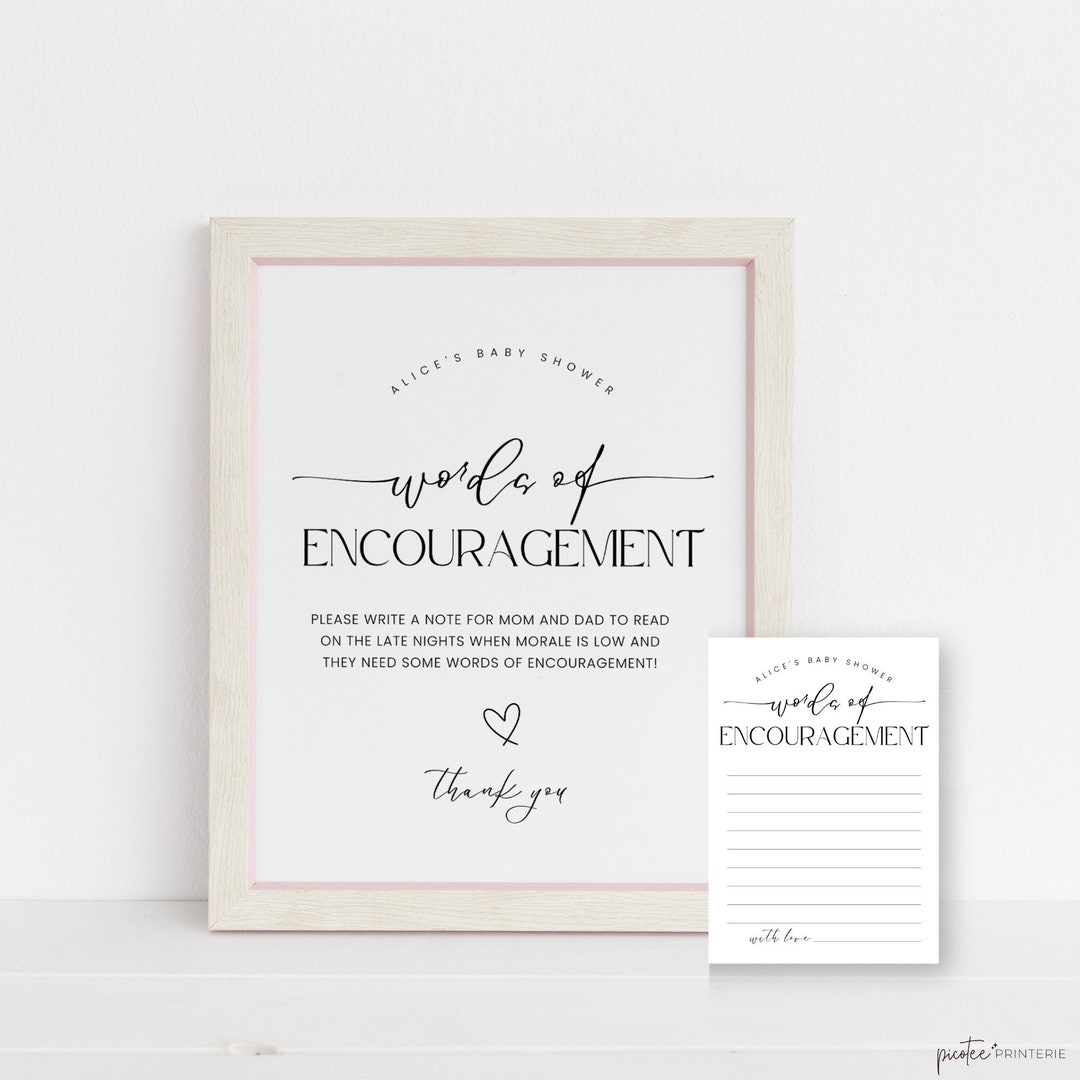 Minimalist Words of Encouragement for New Parents, Editable Words of ...