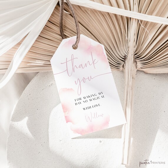 Editable Thank You Gift Tags Custom Thank You Tag - Etsy